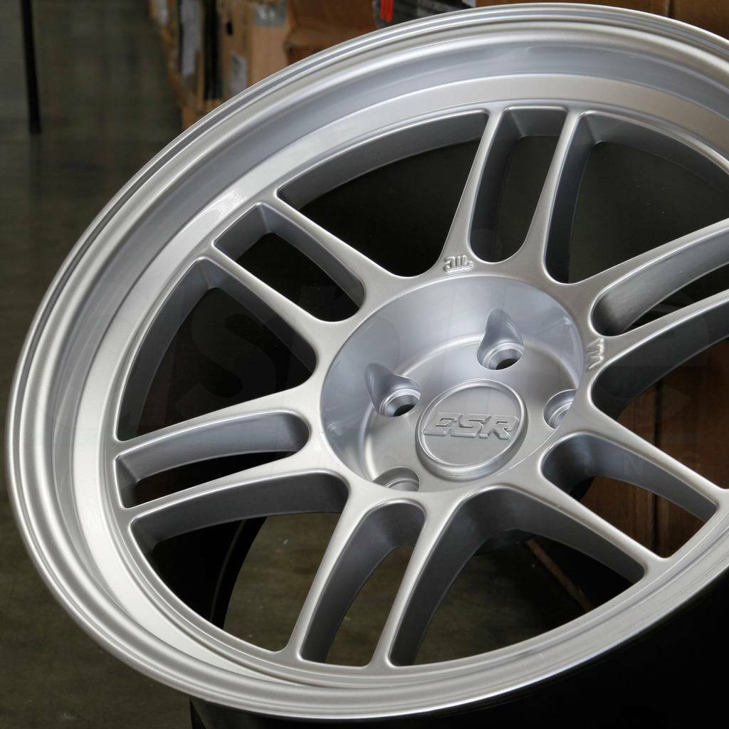 18x8.5 ESR SR11 5x100 30 Hyper Silver Wheels Rims Set(4) - Wheels