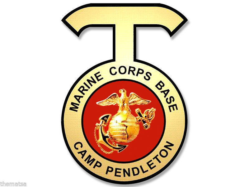 MARINE CORPS CAMP PENDLETON 5" HELMET TOOLBOX BUMPER STICKER DECAL MADE ...