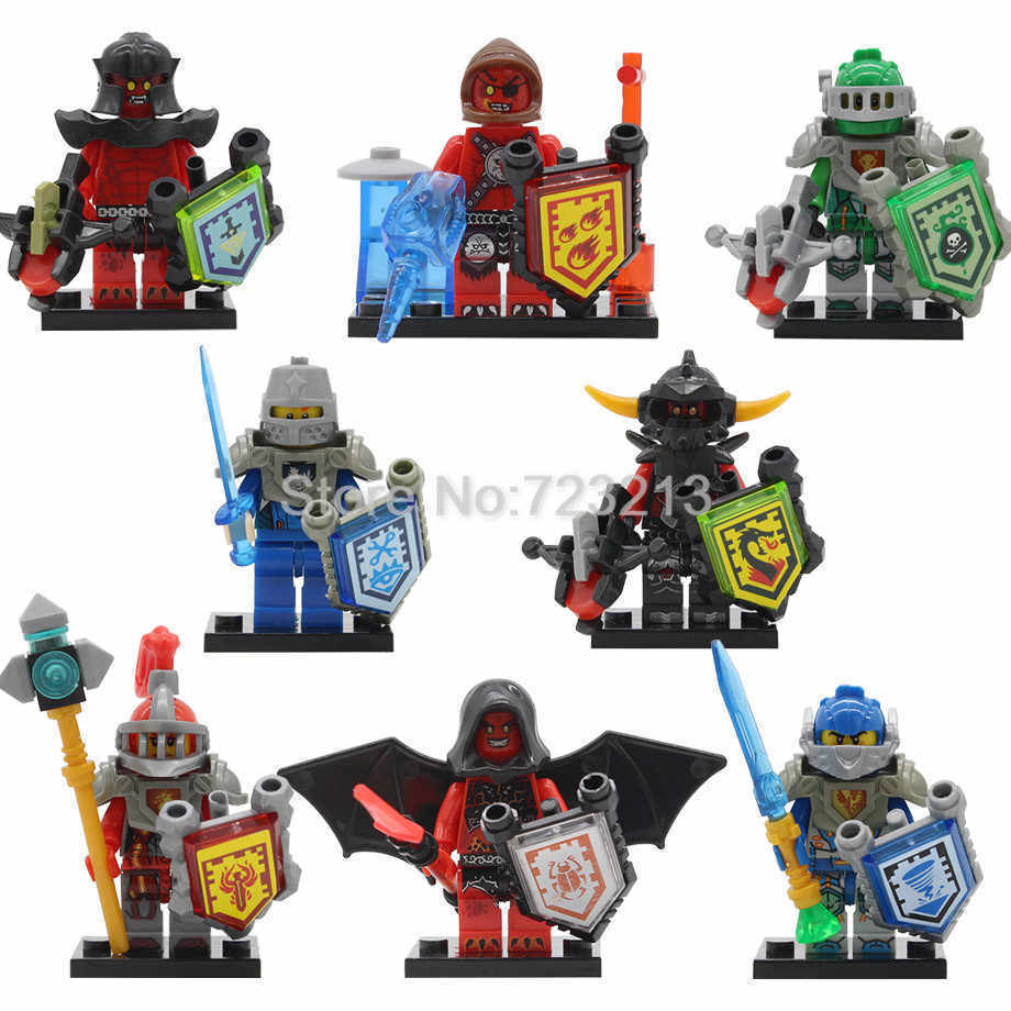8pcs/set Nexo Knights CLay Macy Halbert Aaron Beast Master Lavaria ...