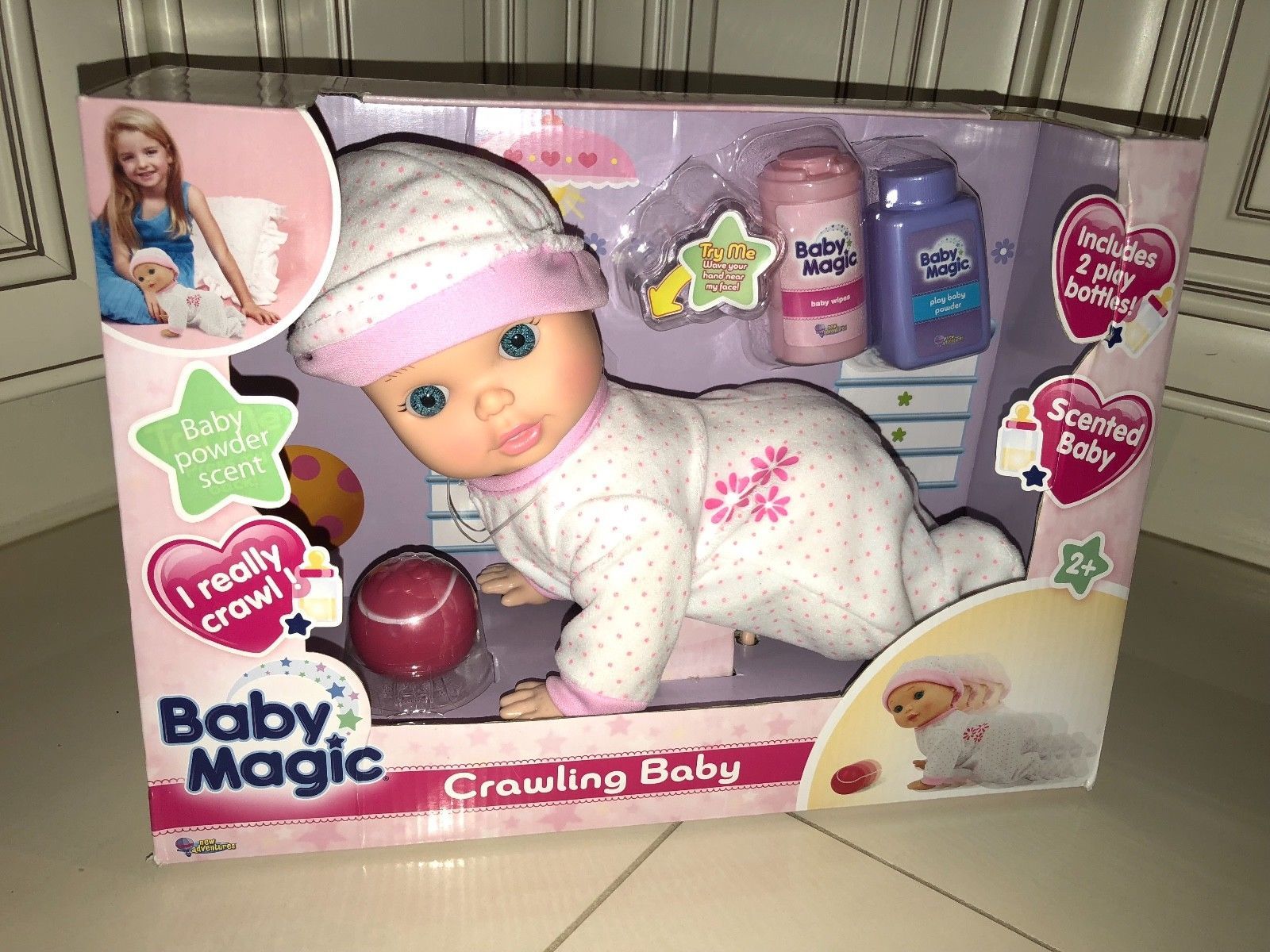 BRAND NEW IN BOX Baby Magic Crawling Scented Baby Doll Playset w ...