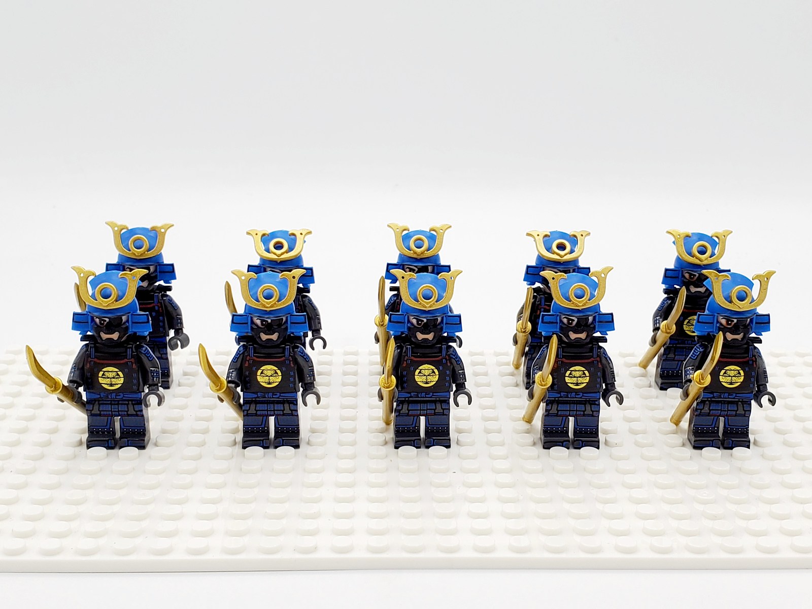 Japanese Samurai Custom Minifigures L Set x10 Lot - Building Toys & Blocks