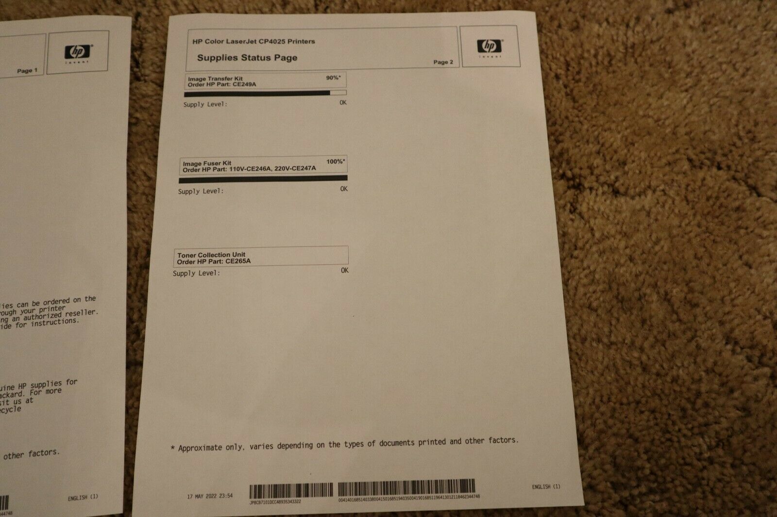 HP Color Laser Jet CP4025 Printer - Printers