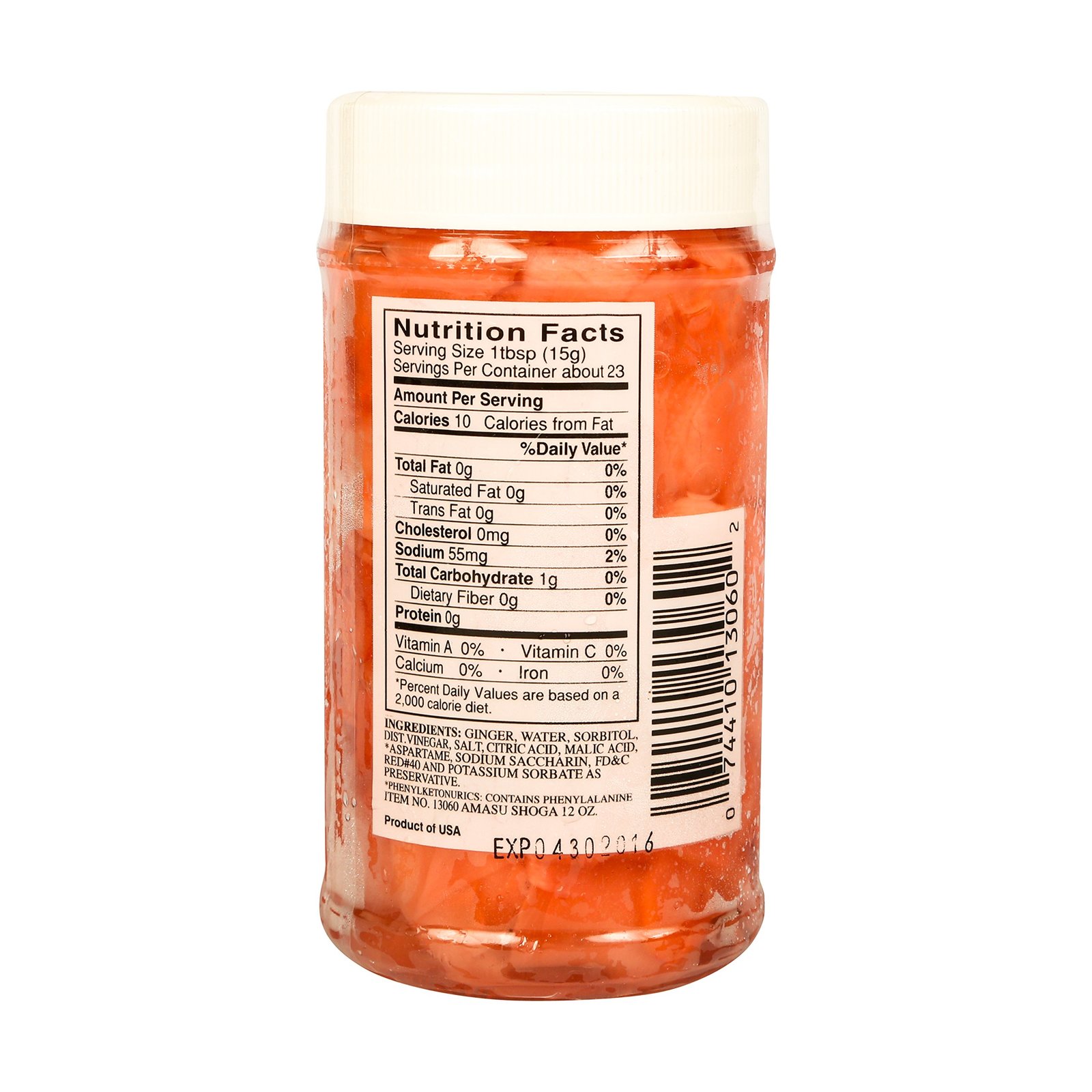 Amasu Shoga (Sweet Pickled Ginger) - 12oz by Shirakiku. - Ginger