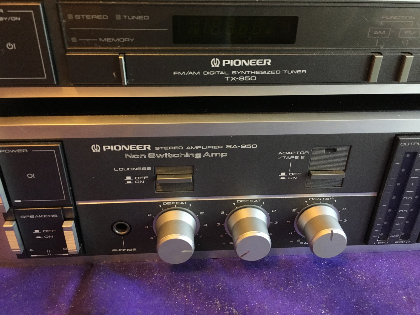 Vintage Pioneer SA-950 Amplifier & TX-950 AM / FM Digital Synthesizer Tuner - Vintage Amplifiers ...