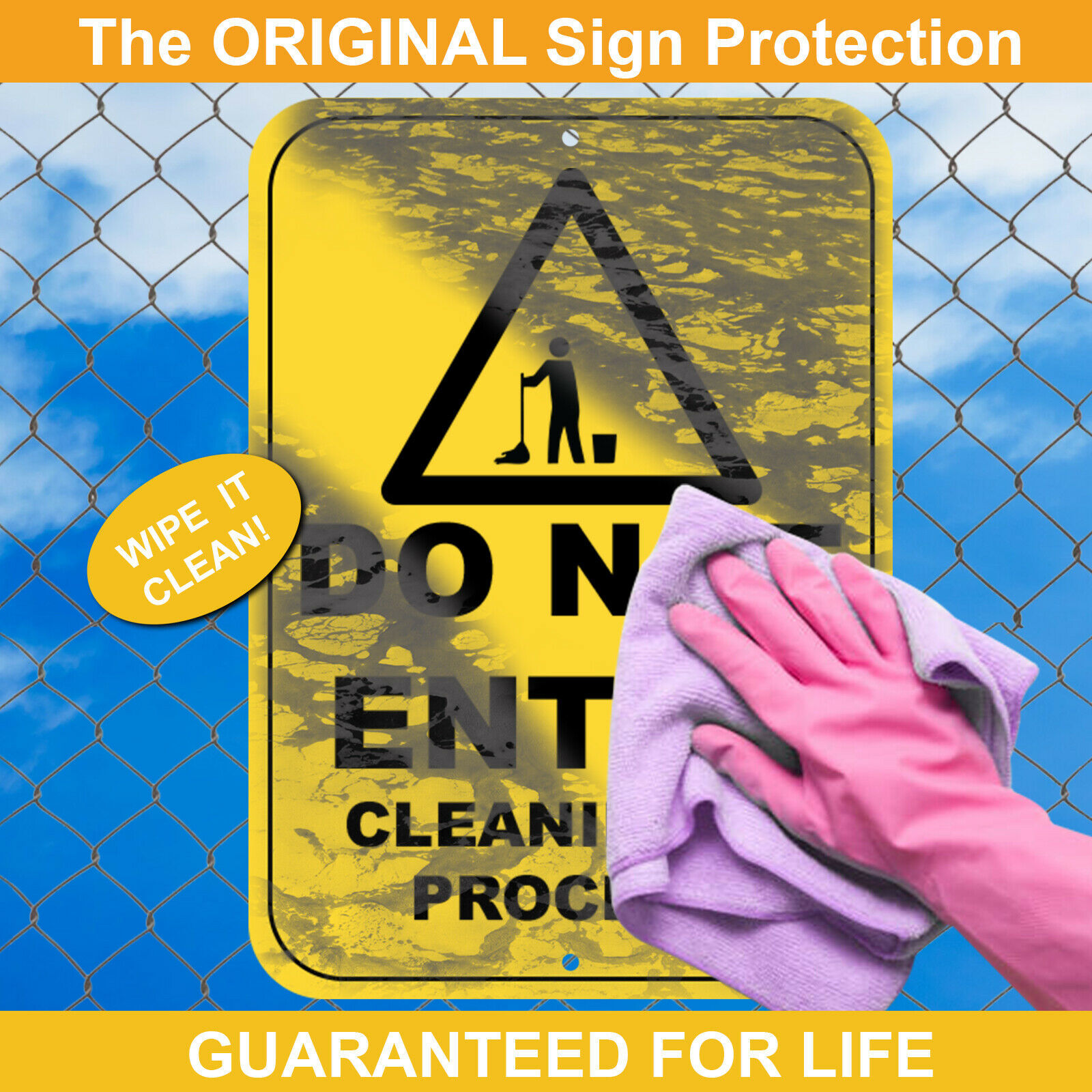 Do Not Enter Cleaning in Process Metal Aluminium Hazardous Safety ...