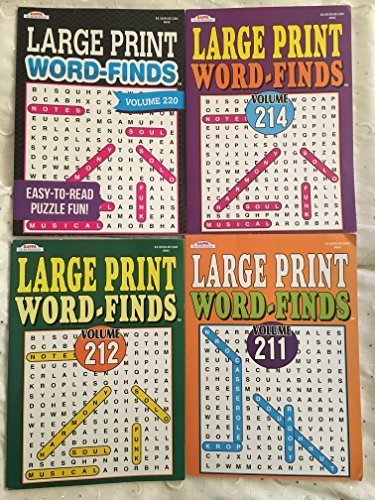 Lot of 4 Kappa LARGE PRINT Word-Finds Circle-A-Word Word Search Seek ...