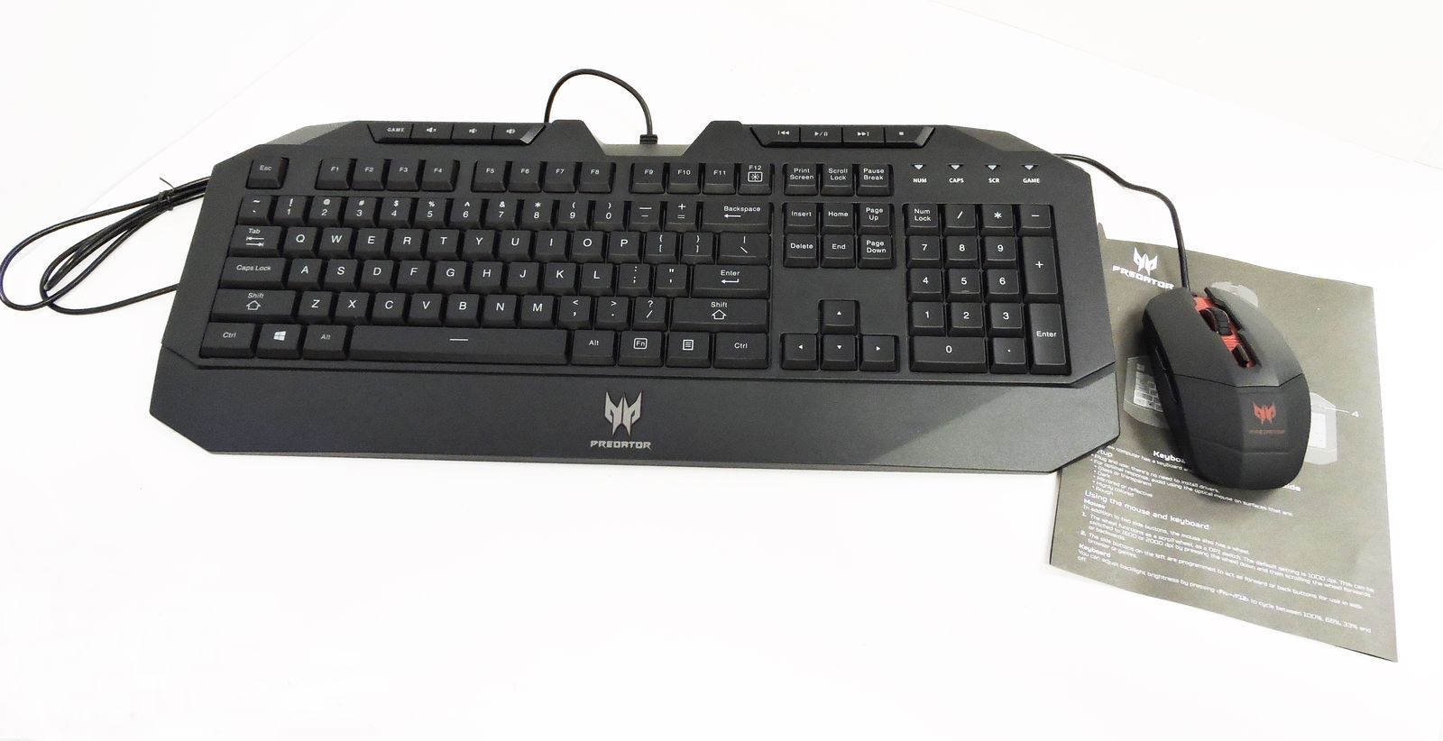 Acer PREDATOR Pro Gaming Keyboard & Mouse SK-9627 - Keyboard & Mouse ...