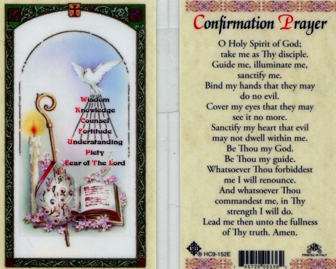 Confirmation Prayer Card - Item EB641 - Catholic Take Me as Thy ...