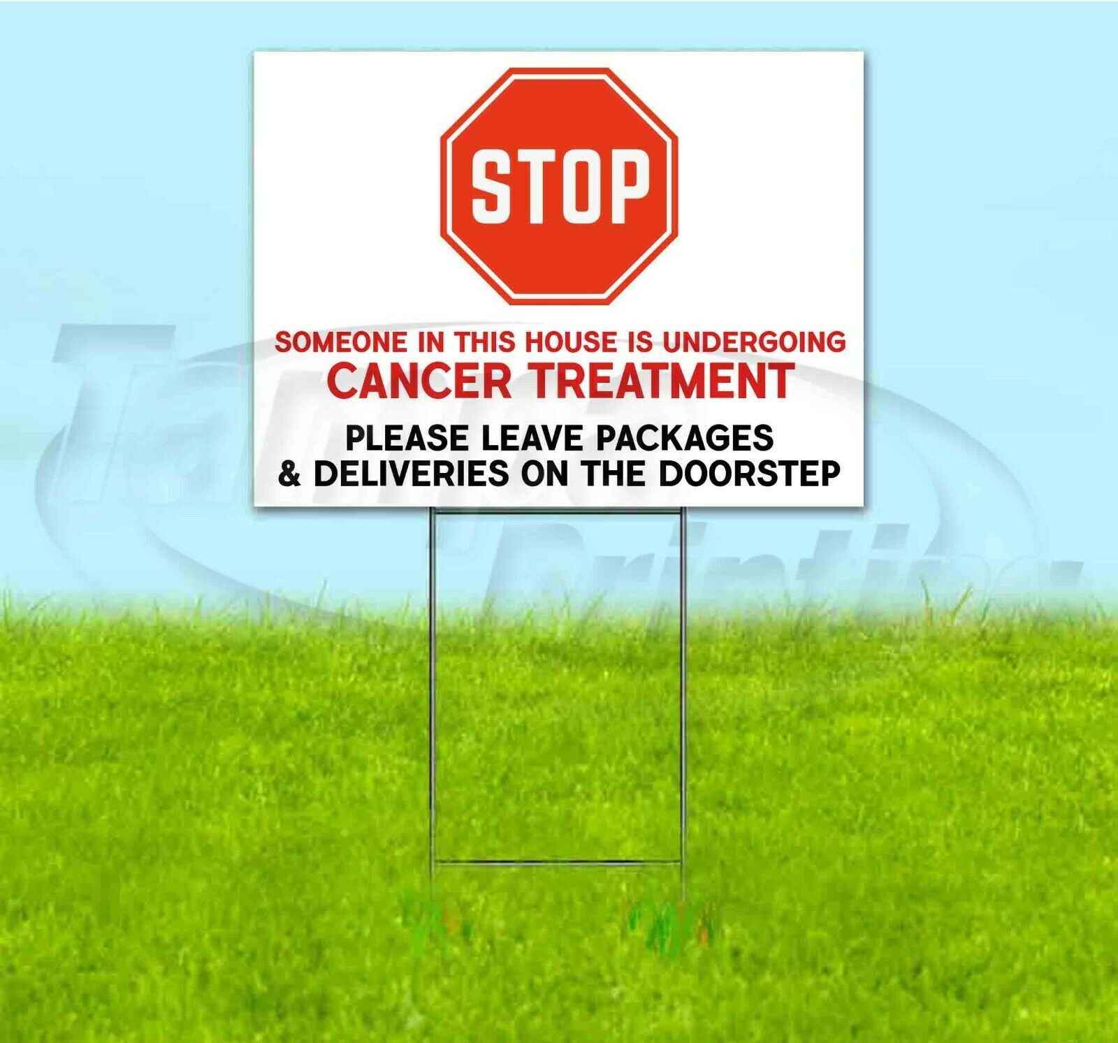 LEAVE PACKAGES AT THE DOORSTEP 18x24 Yard Sign WITH STAKE Bandit VIRUS ...