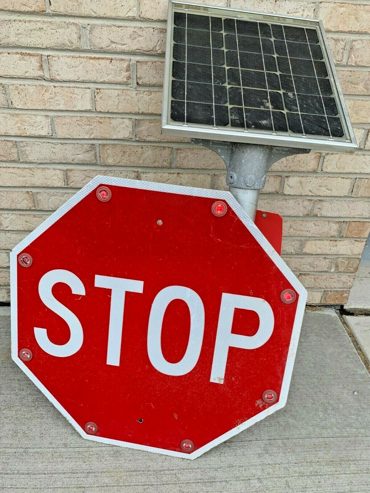 Tapco Solar Traffic 24" Stop Sign LED Tested and Working Blinkerstop ...