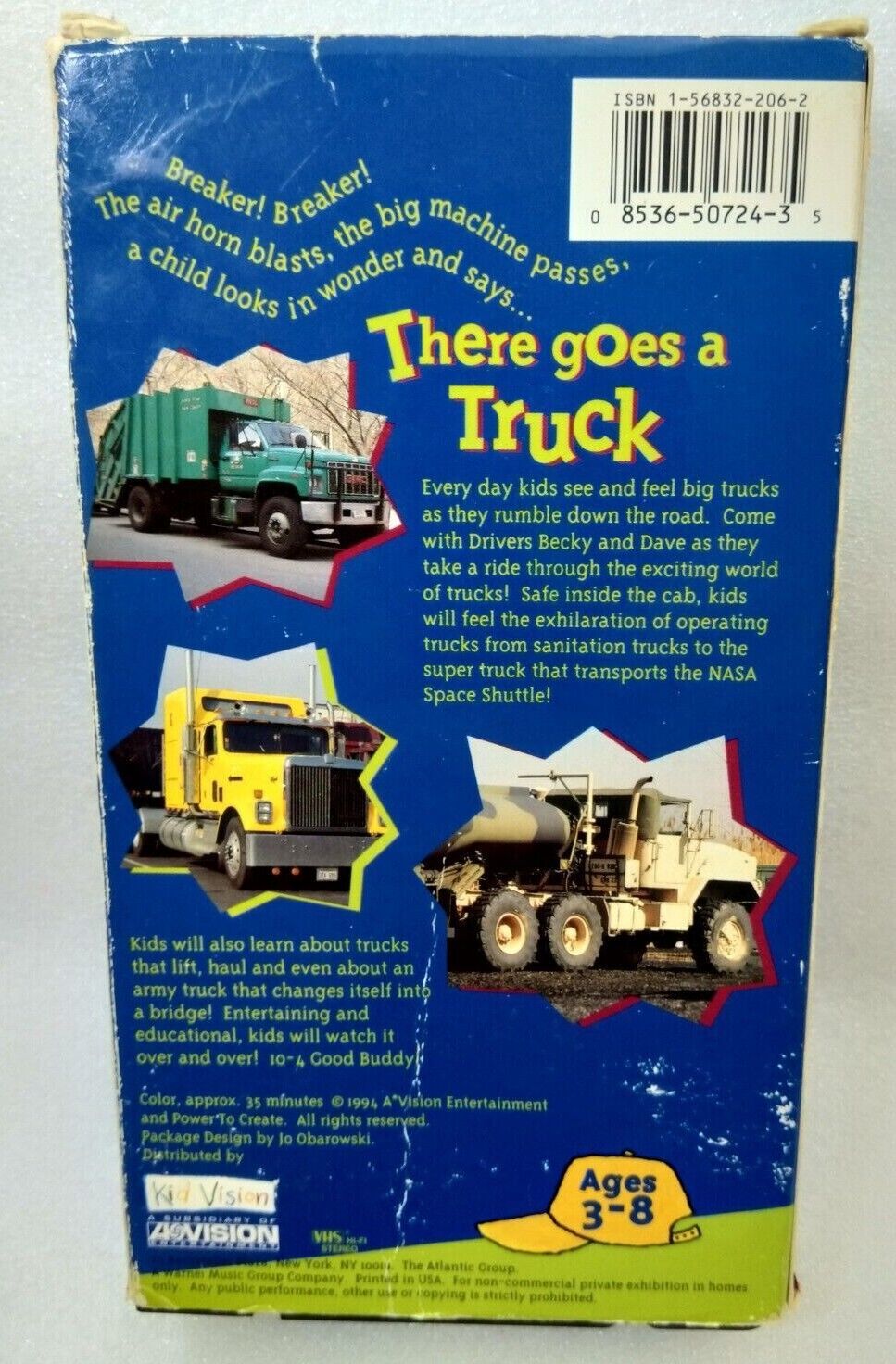 VHS There Goes a Truck (VHS, 1994, Kidvision) and 19 similar items