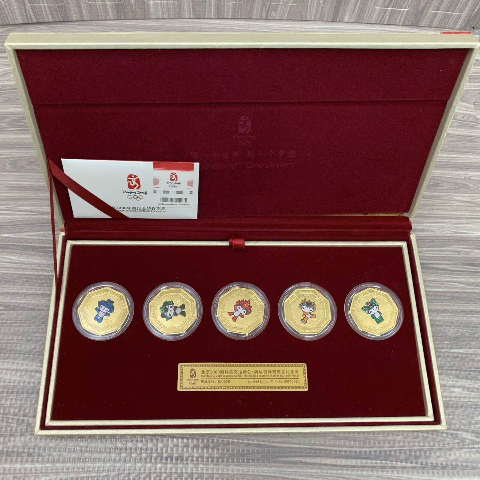 2008 Beijing Summer OLYMPIC Games Mascot Commemorative Medallion Coin Set - Olympics