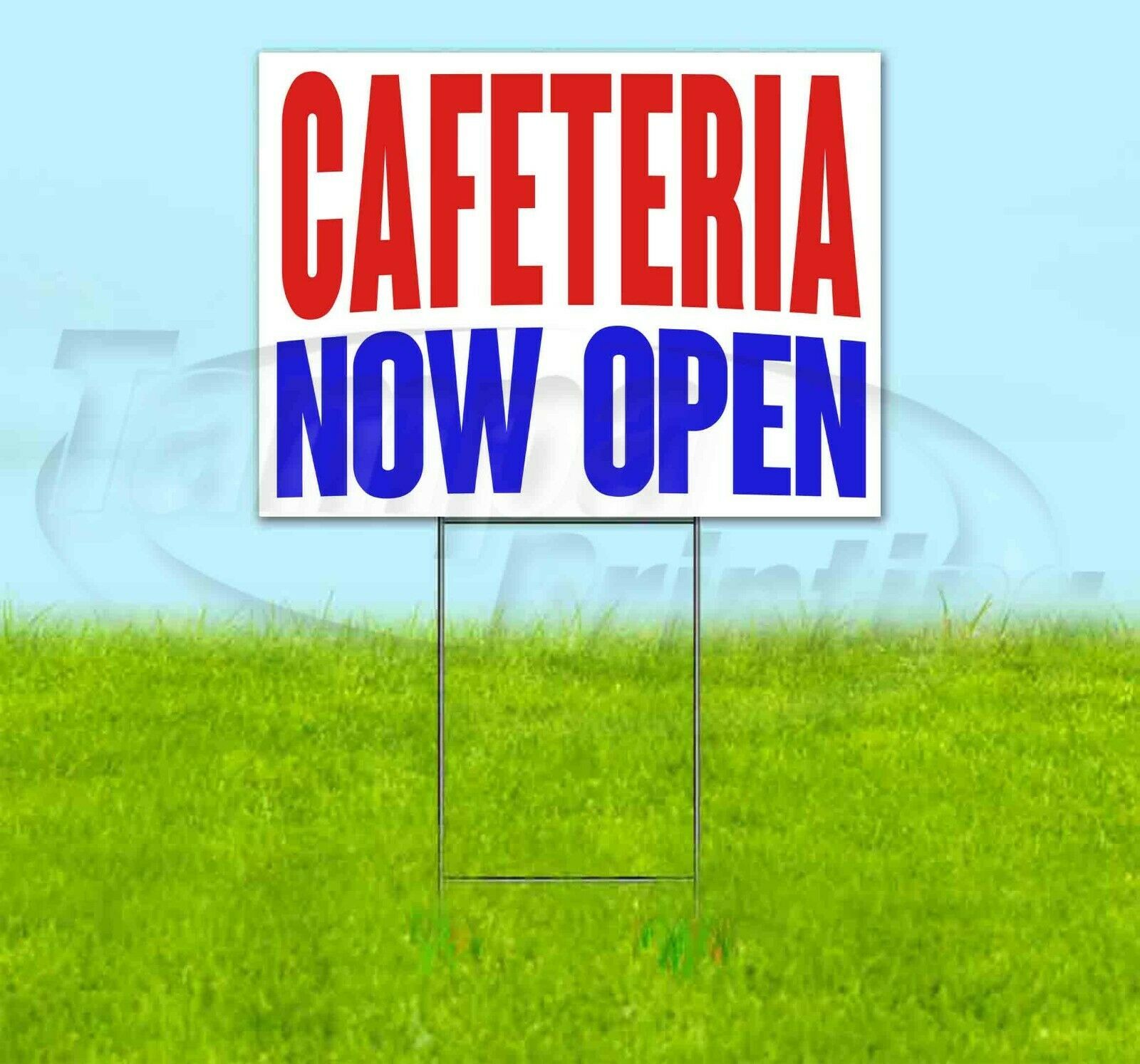 CAFETERIA NOW OPEN Yard Sign Corrugated Plastic Bandit Lawn Decorations ...