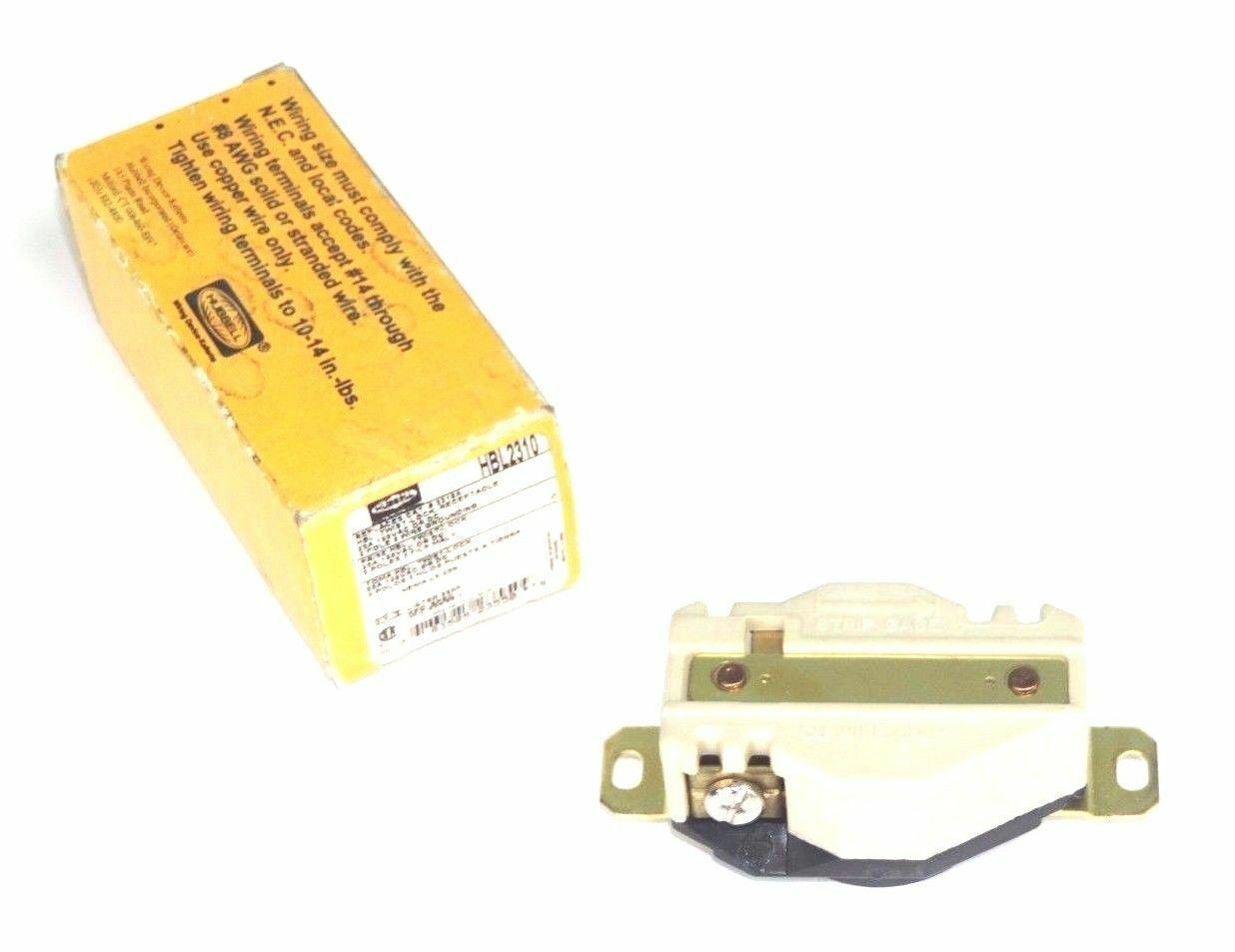 NIB HUBBELL HBL2310 TWIST-LOCK RECEPTACLE 20A 125V 2POLE 3WIRE ...