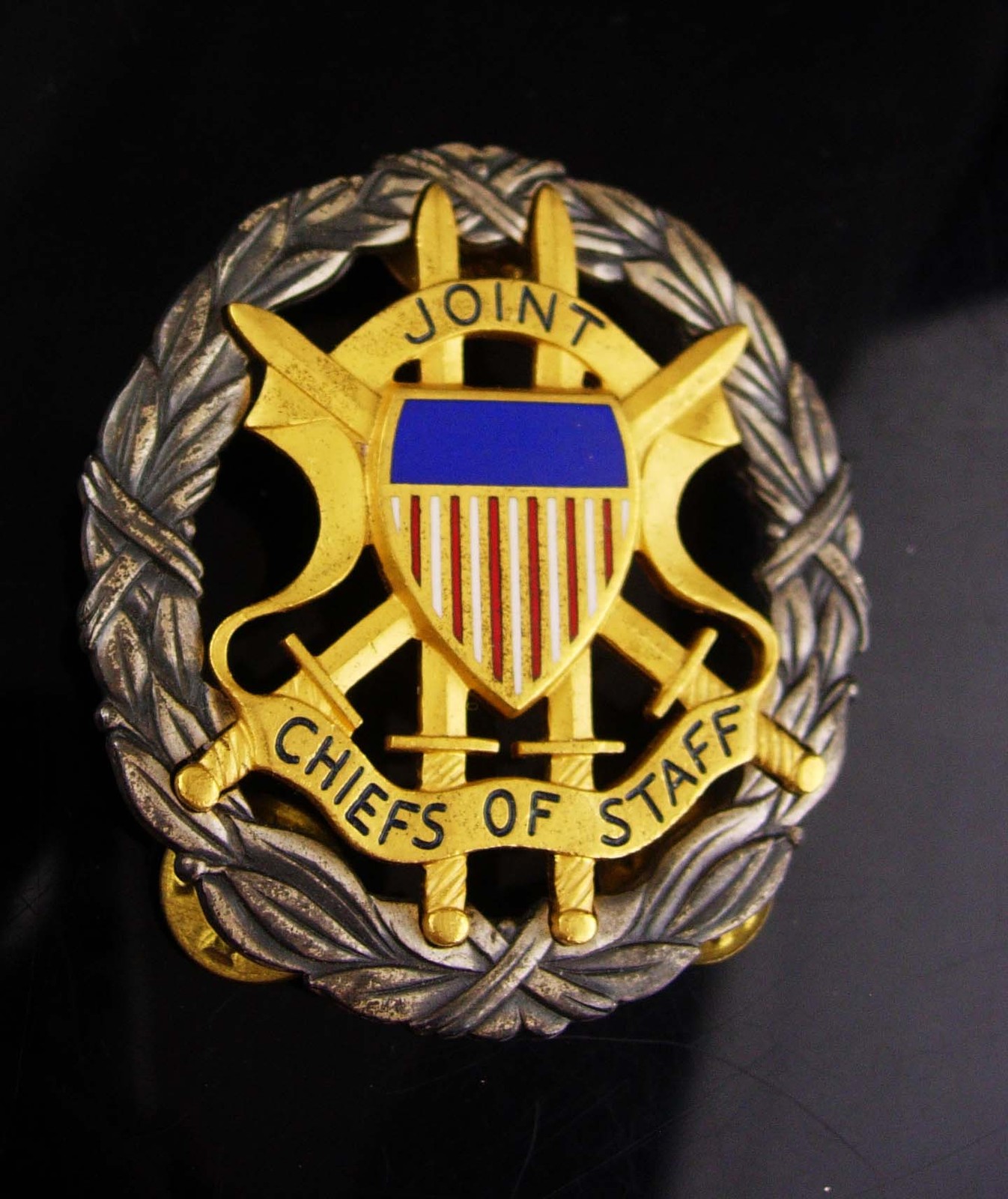 Sterling Joint Chiefs Of Staff Badge, Vintage silver Military Wreath, N ...