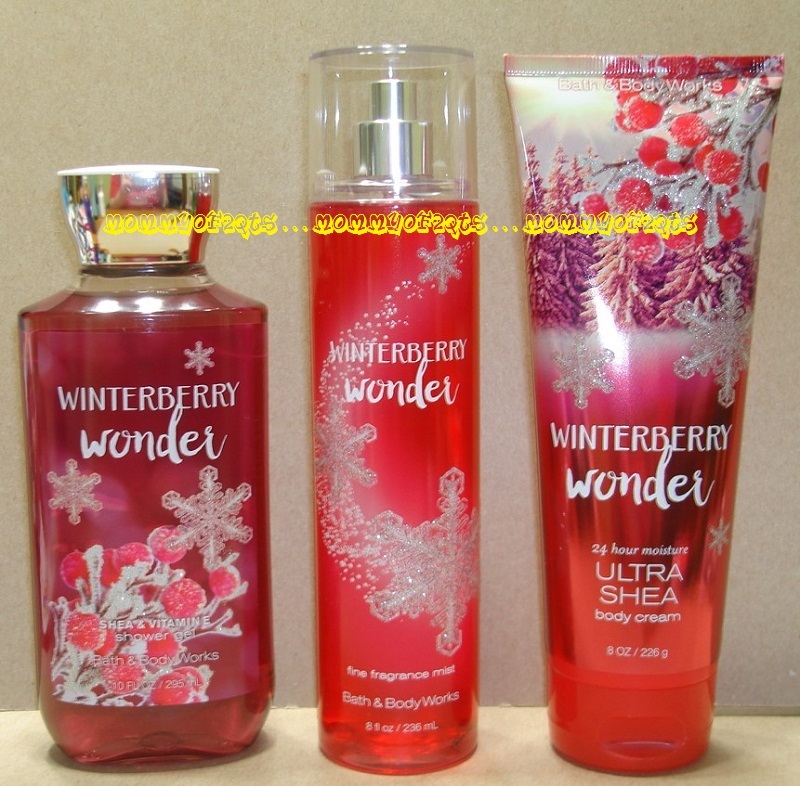 Winterberry Wonder Bath And Body Works Fragrance Mist Body Cream Shower