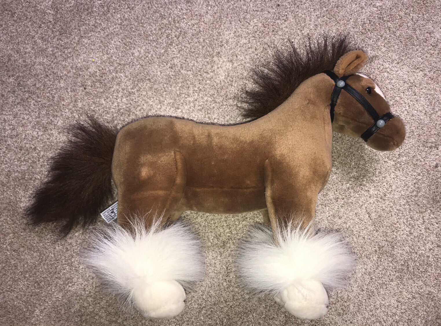 Realistic Horse Plush Stuffed Aurora 16" Clydesdale Standing Science ...