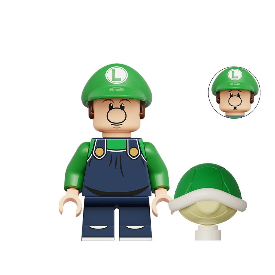 8pcs Super Mario Brothers Minifigures Set Baby Mario Luigi Toad Tanooki ...