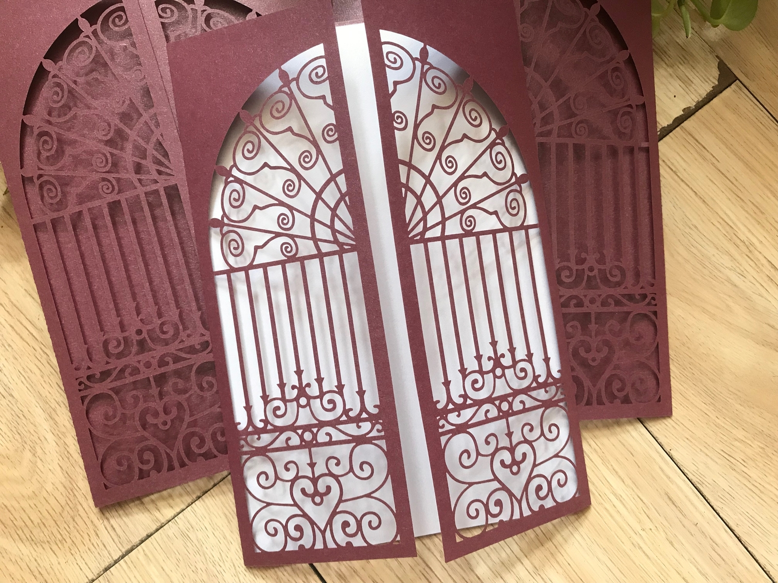 Gate Wedding Invitation,50pcs Laser Cut Invitations for Birthday Baby ...