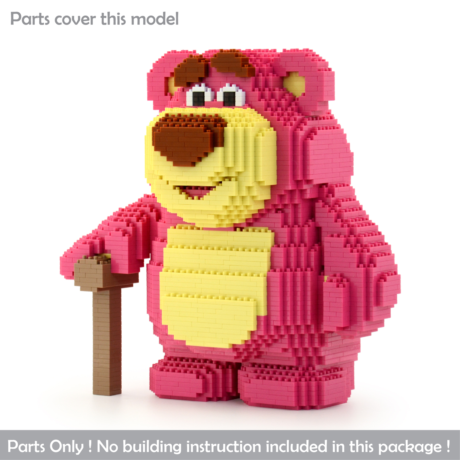 Lotso (Toy Story) Brick Sculpture (JEKCA Lego Brick) DIY Kit - Building ...