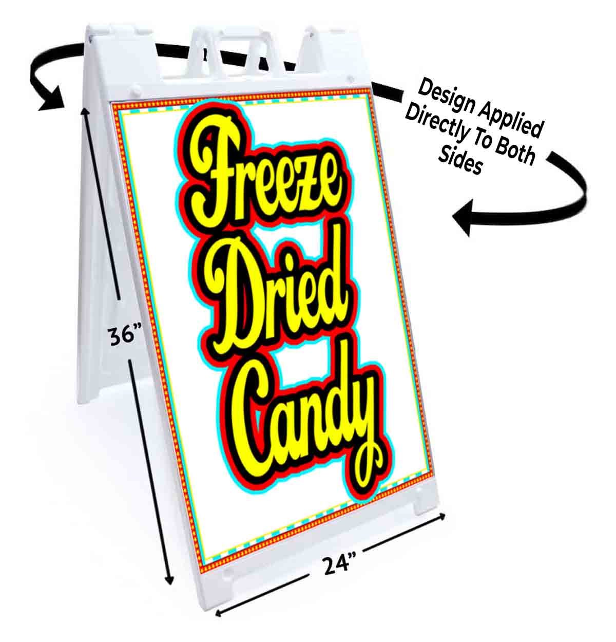 FREEZE DRIED CANDY Signicade 24x36 Aframe Sidewalk Sign Banner Decal ...