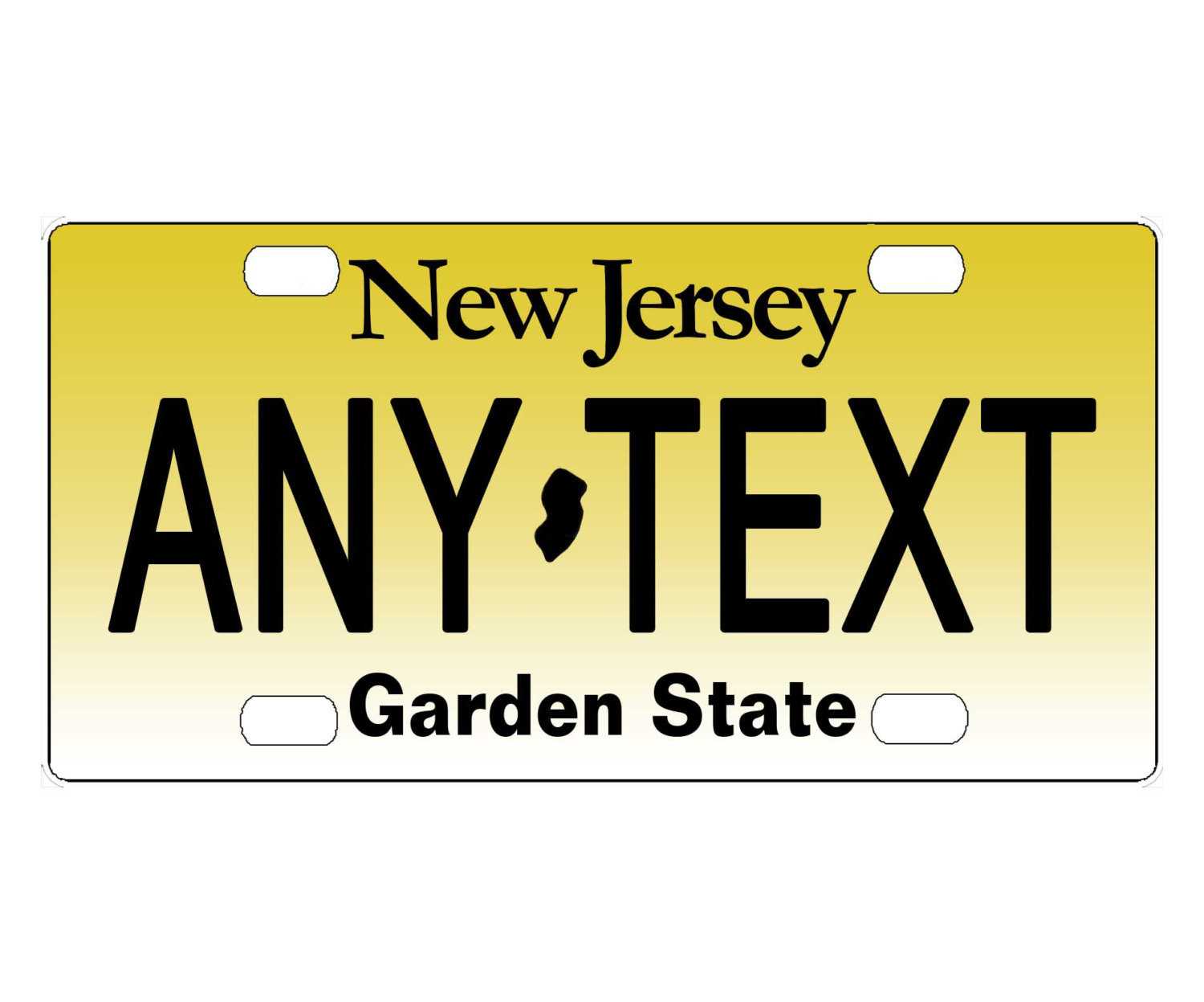Custom Personalized State License Plate New Jersey Standard Size custom-personalized-state-license-plate-new-jersey-standard-size