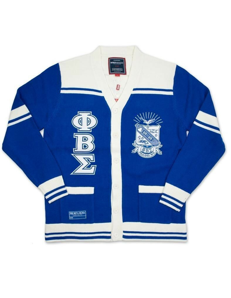 PHI BETA SIGMA FRATERNITY CARDIGAN SWEATER WOOL PHI BETA SIGMA CARDIGAN ...