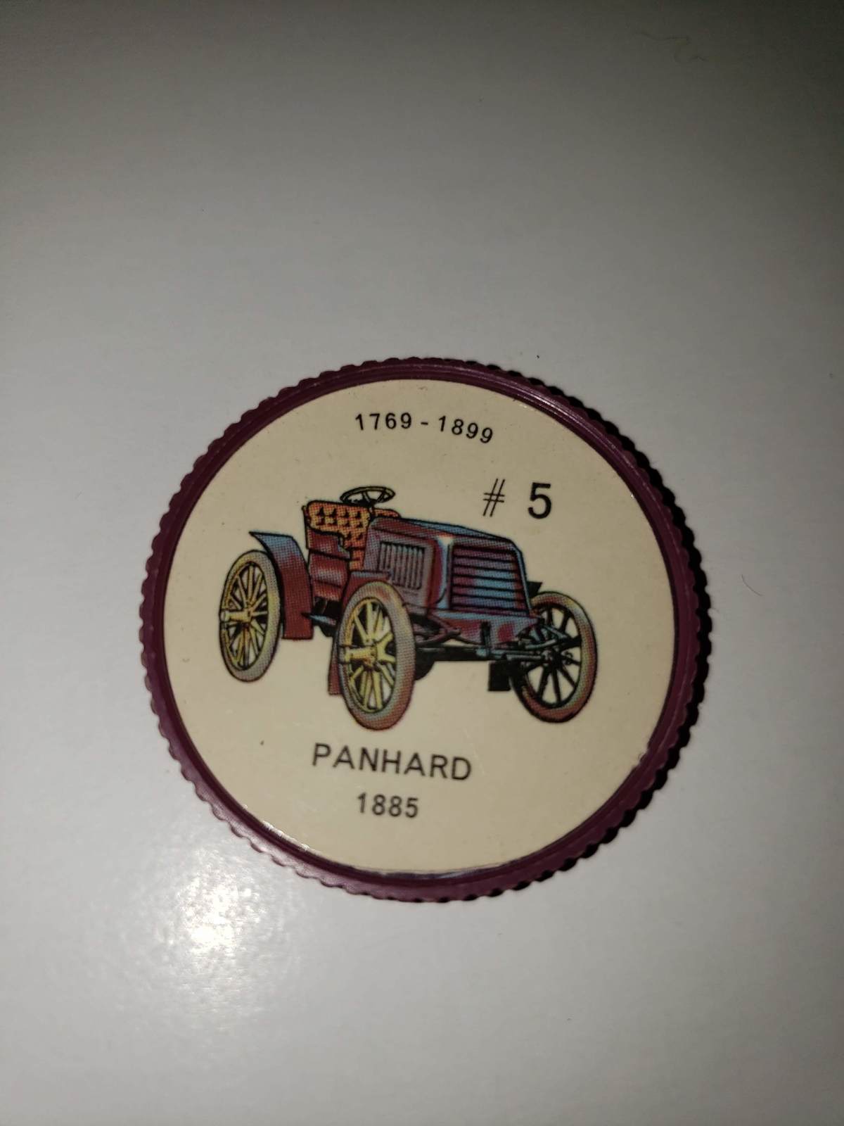 Jello Car Coins - # 5 of 200 - The Panhard (1885) - Gelatin & Jell-O