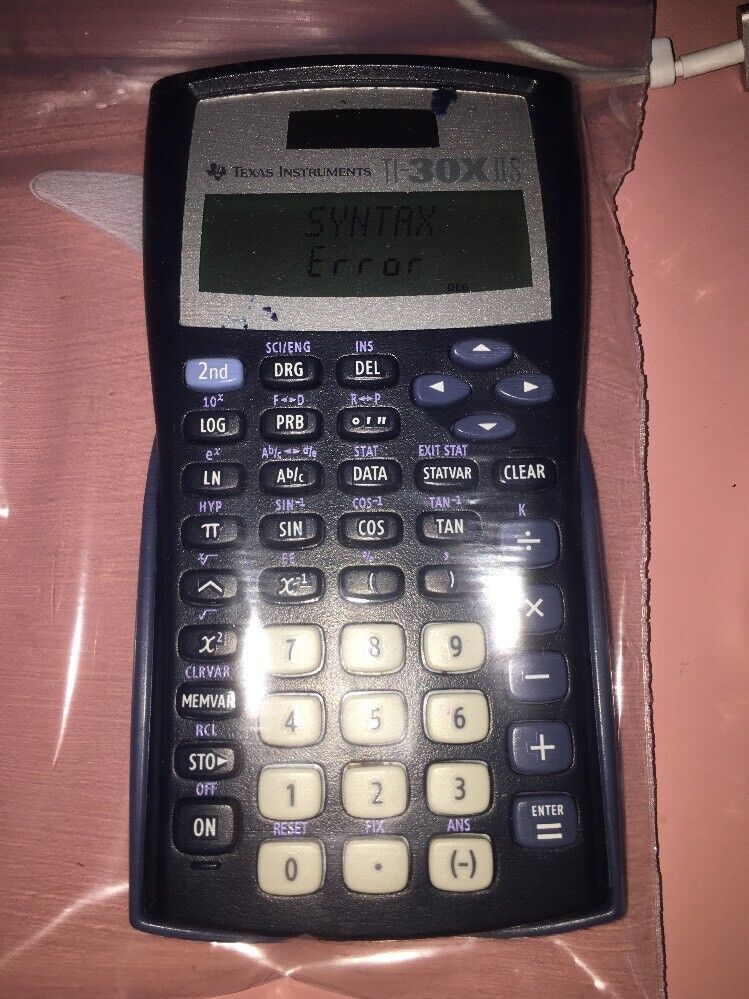 Texas Instruments TI-30X IIS 2-Line Scientific Calculator, Black with ...