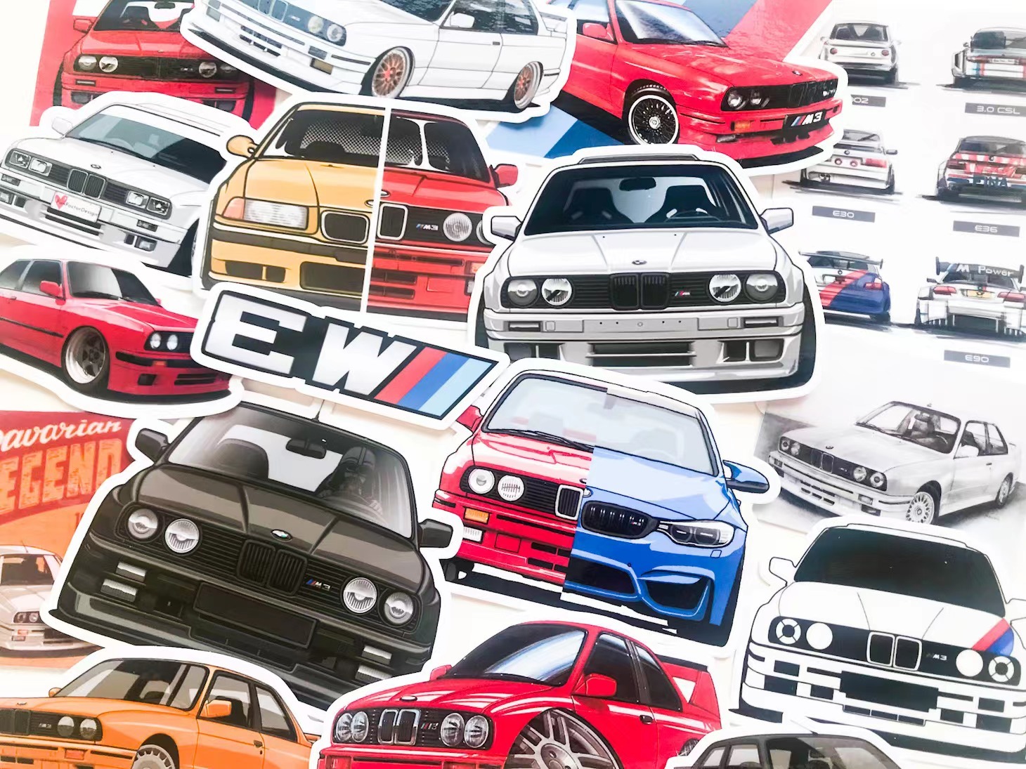 BMW E30 M3 laminated photo quality cell phone laptop vinyl decal ...