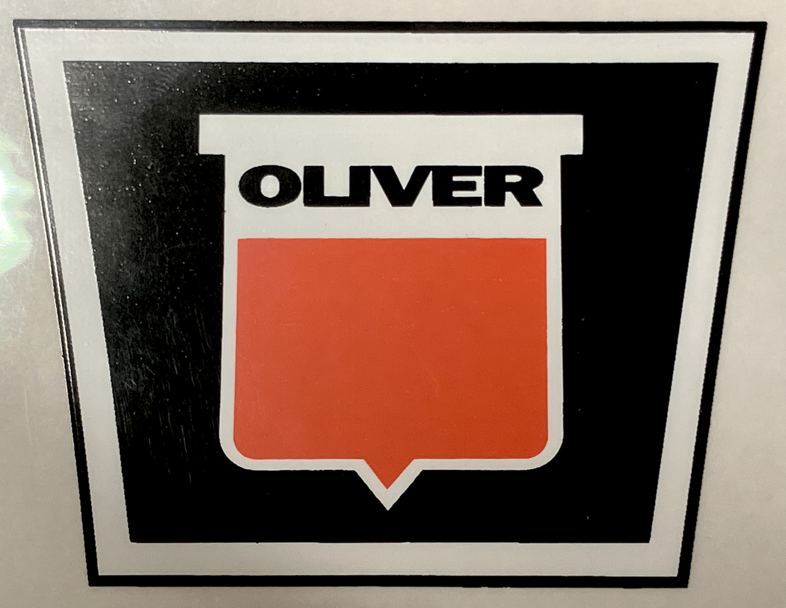 Oliver tractor decal sticker ...original radiator badge front grille ...