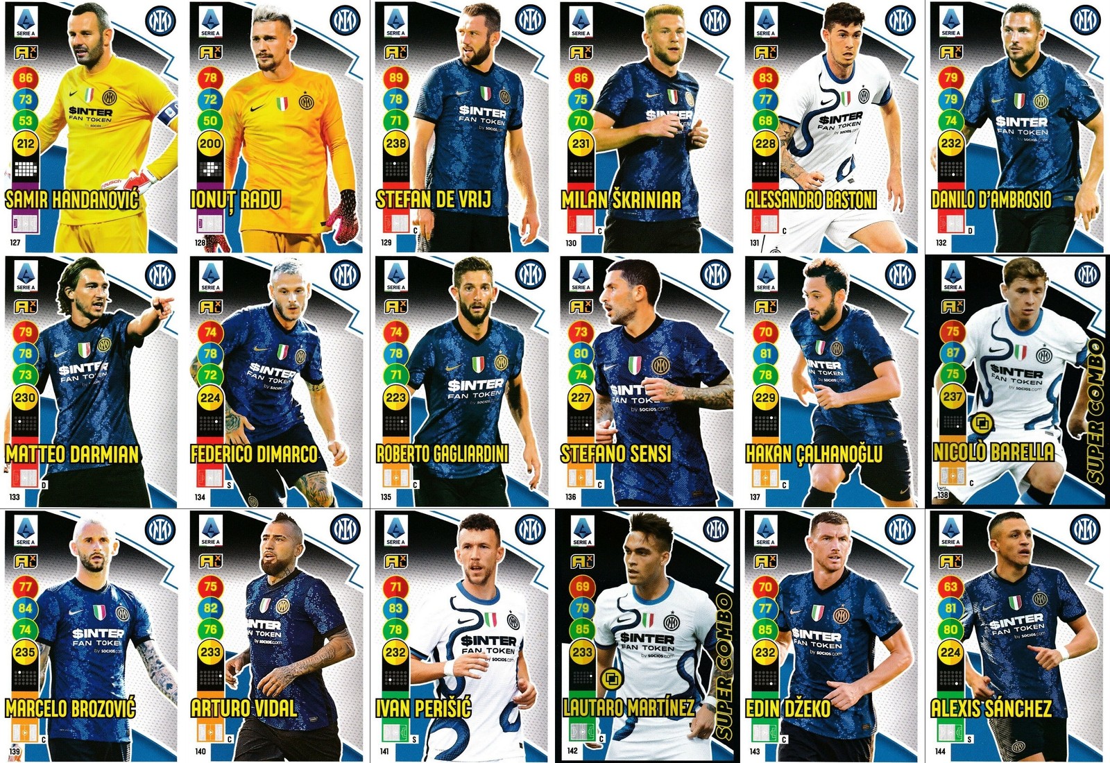 Inter cards at your choice Calciatori Adrenalyn XL 2021-22, Panini ...