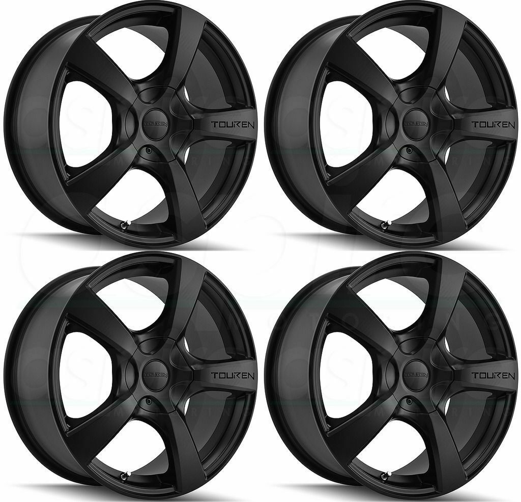 17x7 Touren TR9 5x110/5x115 42 Matte Black Wheels Rims Set(4) - Wheels