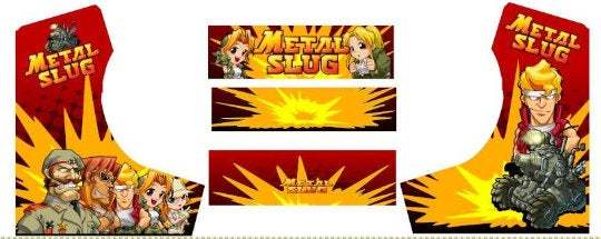 METAL SLUG Cabinet Retro Artwork vinyl Bartop side art/Arcade cabinet ...