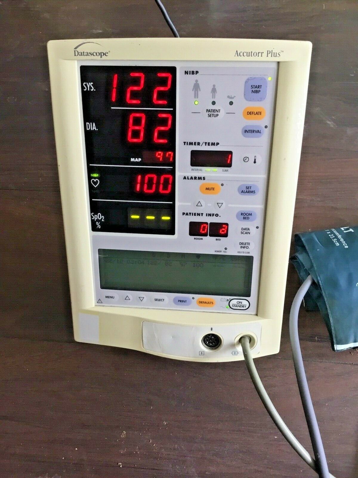 DATASCOPE ACCUTOR PLUS Blood Pressure Machine Welch Allyn adult cuff ...