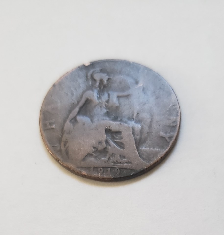 1919 Canada Georgivs v dei dra britt omn rex fid def ind imp 1 penny ...