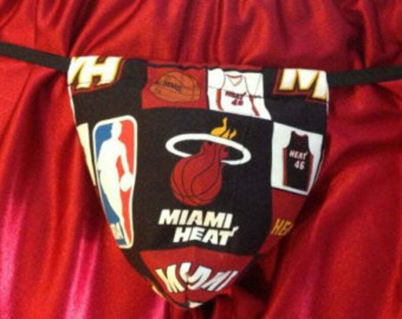 New Sexy Mens MIAMI HEAT Basketball Gstring Thong Lingerie NBA ...