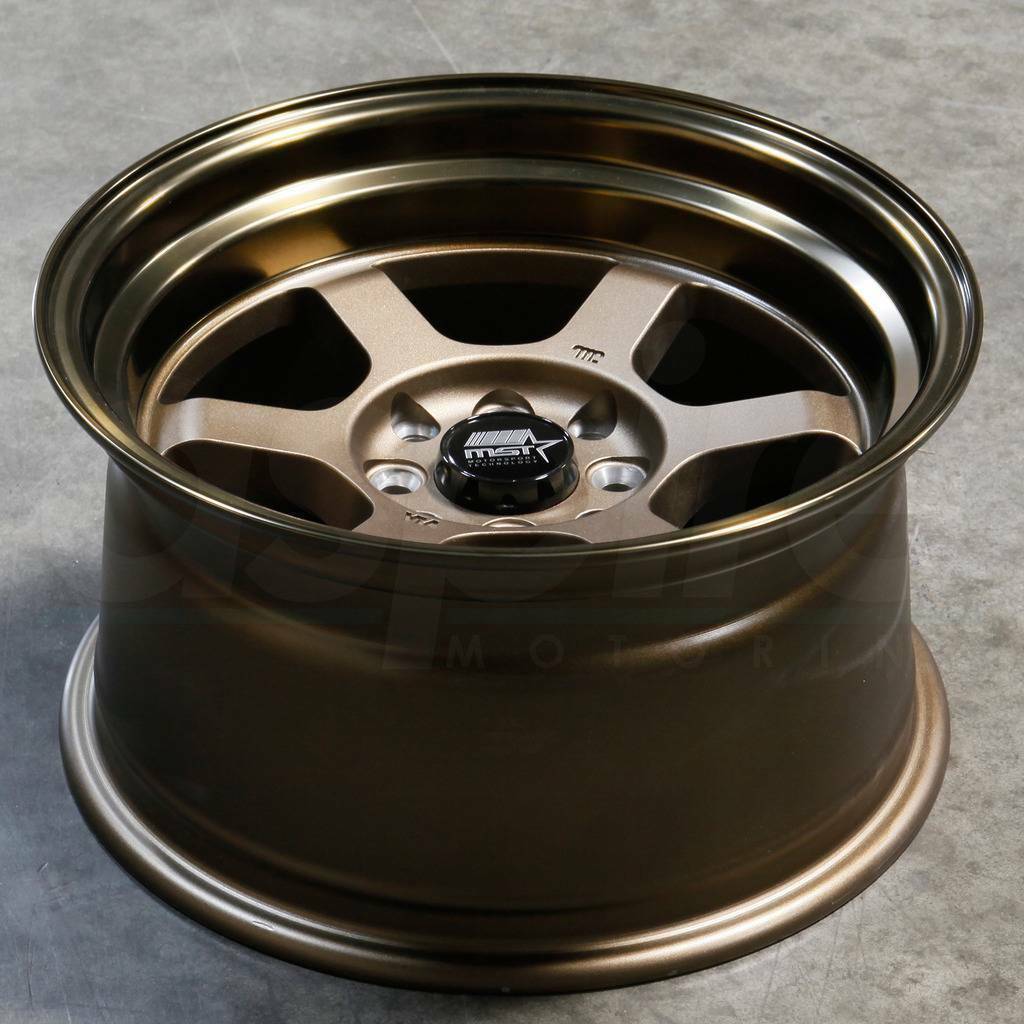 16x8 MST Time Attack 4x100 20 Bronze Bronze Lip Wheels Rims Set(4) - Wheels