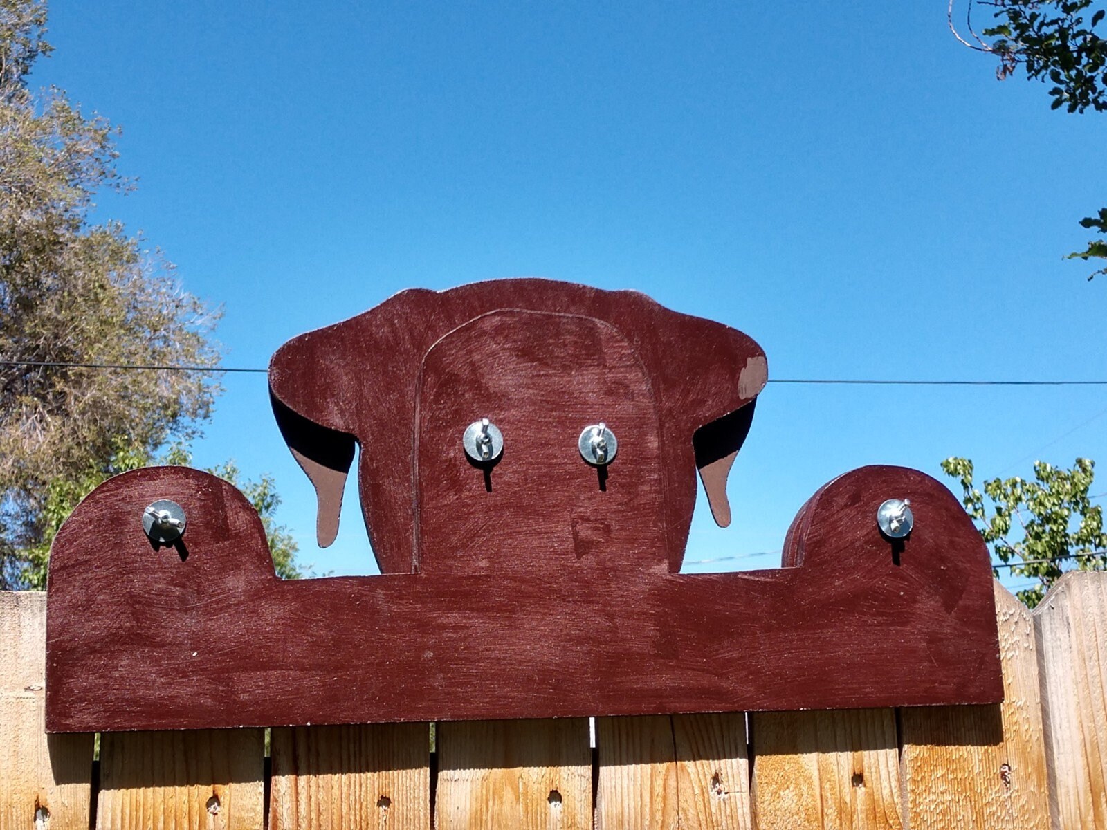 Boxer Dog Fence Peeker Peeper Yard Art Garden Dog Park Decoration ...