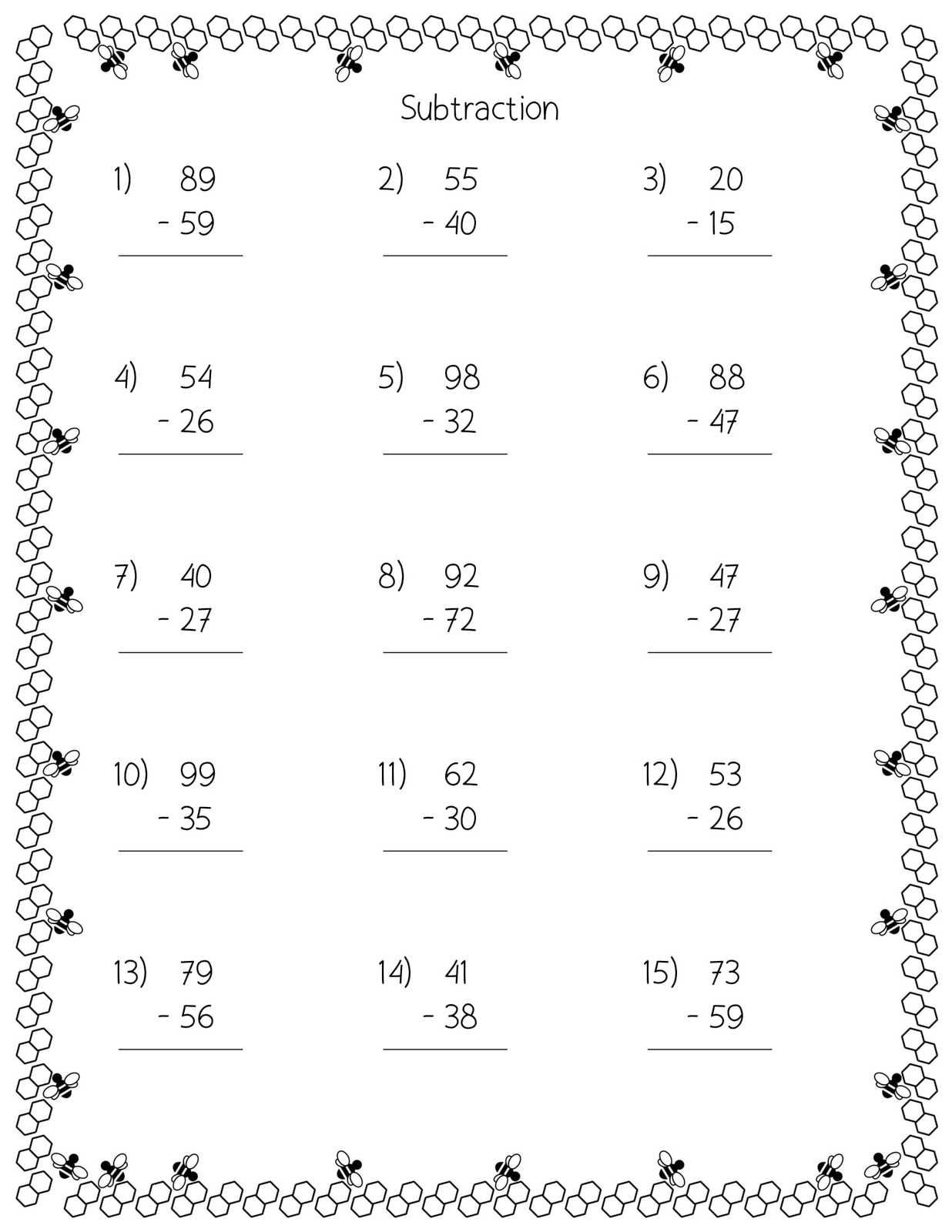 30 Printable Double Digit Subtraction Worksheet For 2nd Grade With ...