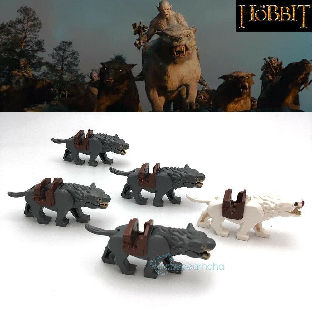 5pcs/set Lord Of The Rings The Hobbit Wargs Attack Wolf Animals ...