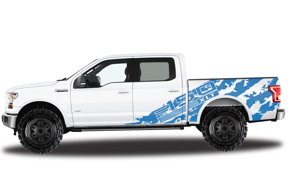 Vinyl Decal Wrap Kit for Ford F-150 15-17 SuperCrew 5.5 Bed F-150 ...