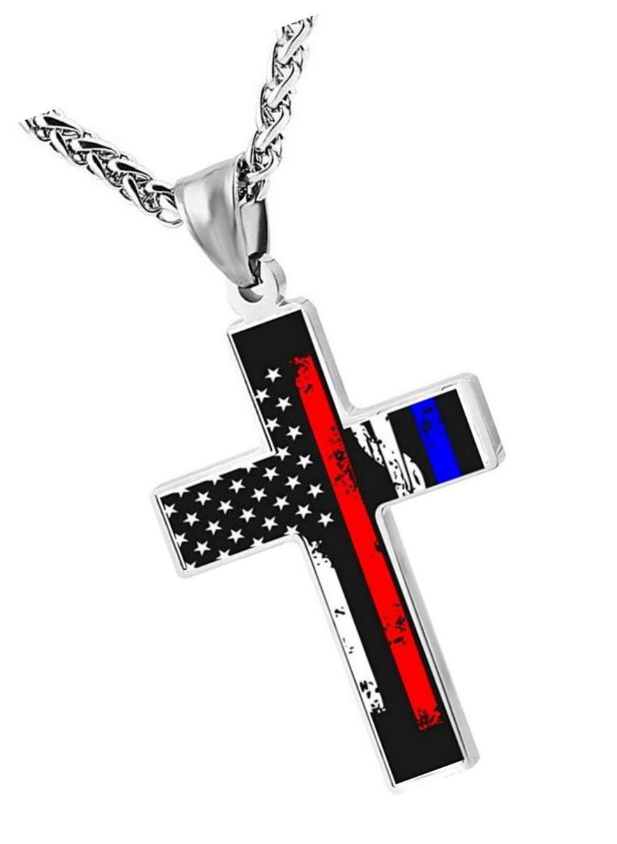 Cool Design Police and Firefighter and EMT Flag Zinc - Flags & Banners