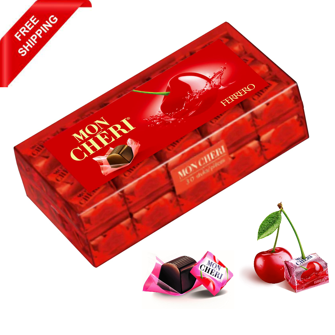 Ferrero MON CHERI Chocolates Cherry CHRISTMAS Xmas Quality 30 Pieces ...