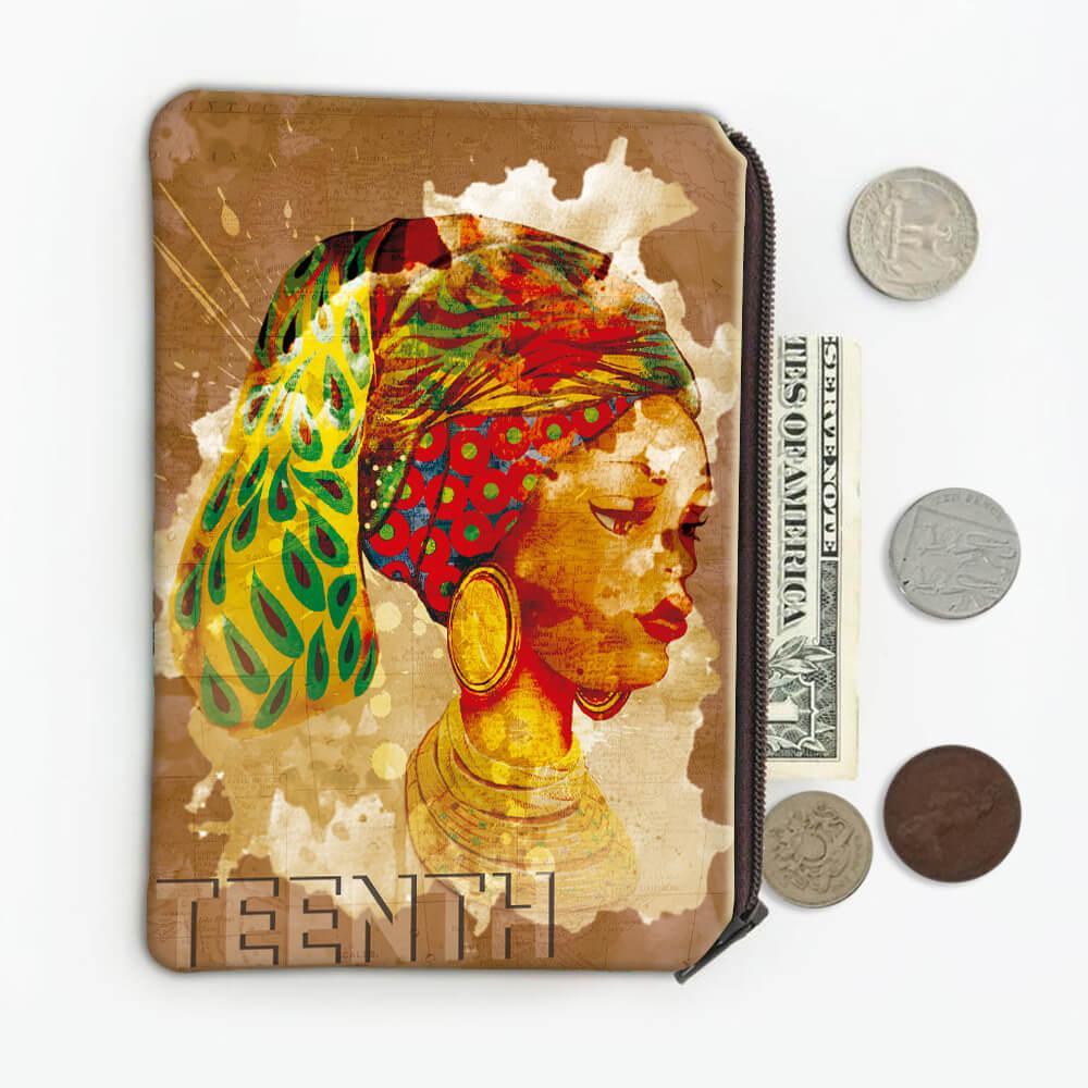 African Woman Portrait Juneteenth : Gift Coin Purse Ethnic Art Black ...