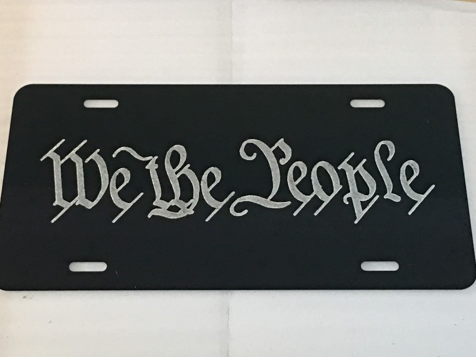 WE THE PEOPLE Car Tag Diamond Etched on Aluminum License Plate - Car ...