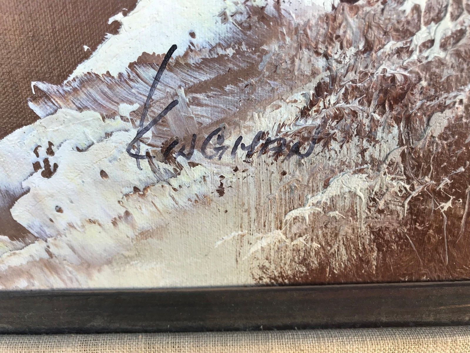 EUGENE KINGMAN Original HUGE 46"x34" LANDSCAPE MID CENTURY MODERN OIL ...