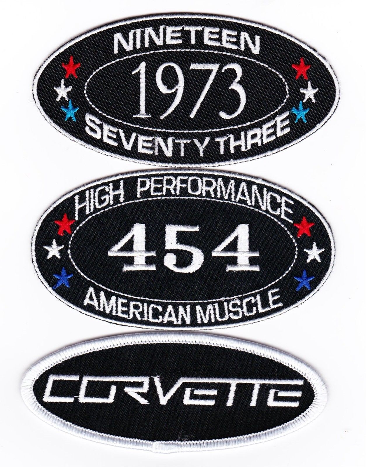 1973 CHEVY CORVETTE 454 SEW/IRON ON PATCH EMBLEM BADGE EMBROIDERED ...