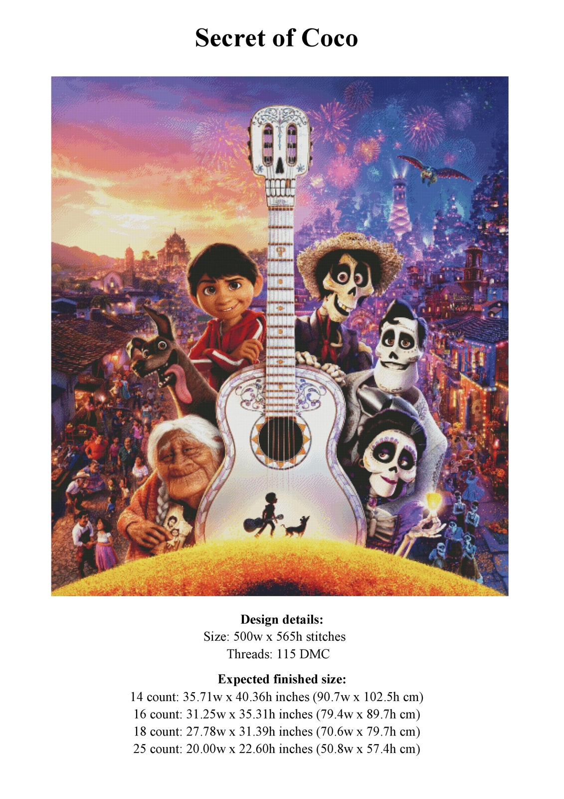 Secret Of Coco Skull Disney Counted PDF and 10 similar items