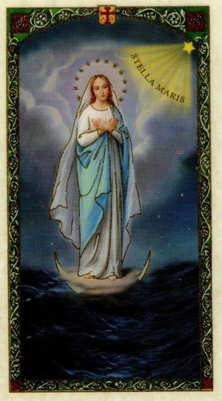 O Mary Star of the Sea Prayer Card - EB117 - Boaters Seafarers - Top ...